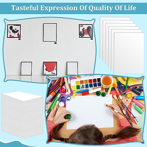 Jetec 150 Sheet Double Sided Picture Mats 8 x 10 Inch Photo Frame Mat Backing Boards Picture Mat Matte Backboards Bevel Cut 1/16", 4 Ply Thickness for Frames, Artworks, Prints, Pictures(White)