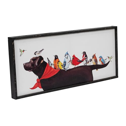 Creative Co-Op Birds & Dog Framed Wall Décor