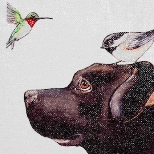 Creative Co-Op Birds & Dog Framed Wall Décor