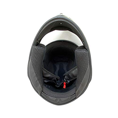 Motorcycle Full Face Helmet DOT Street Legal +2 Visors Comes with Clear Shield and Free Smoked Shield (MGAH21) (Matte Black Yellow, Large)