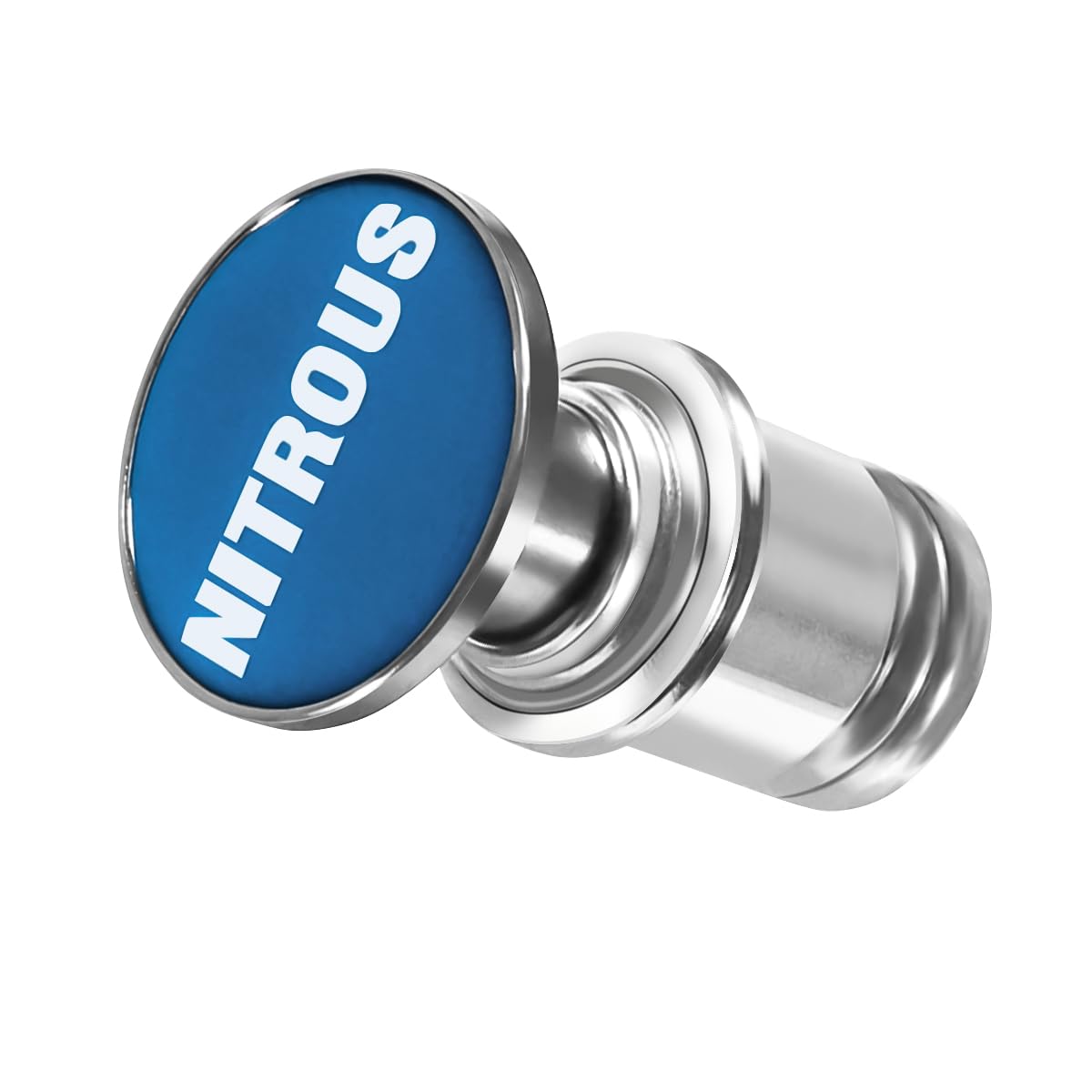 Moioee NITROUS Button Cigarette Lighter Plug Cover Cap, Aluminum Dustproof Waterproof Auto Interior Decoration, Vehicle Replacement Accessories Universal for 12 Volt Power Source (NITROUS)