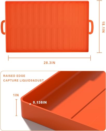 Silicone Griddle Mat for Blackstone 28 Inch Griddle Top,Heavy Duty Food Grade Silicone Cover for Blackstone,Griddle Accessories for Blackstone(28 Inch Includes Magnets)