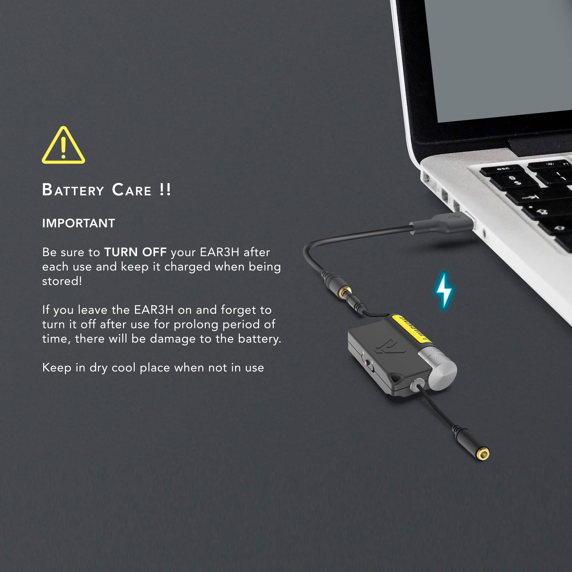 Small Portable Headset Amplifier 3.5mm Input and Output - IASUS EAR3H Amp Boosts 10dB Compatible with Most Helmet Comms and Speakers, Smartphones for Motorcycle, Electric Bike, Scooter Helmets