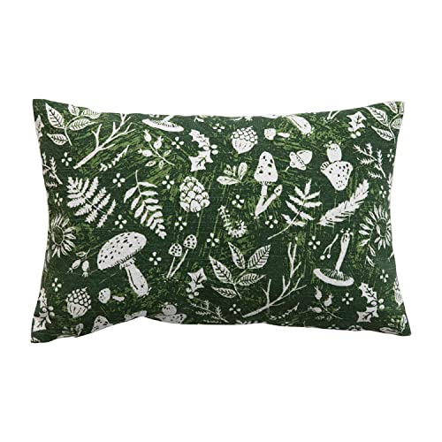 Creative Co-Op Embroidered Cotton Slob Lumbar Pillow
