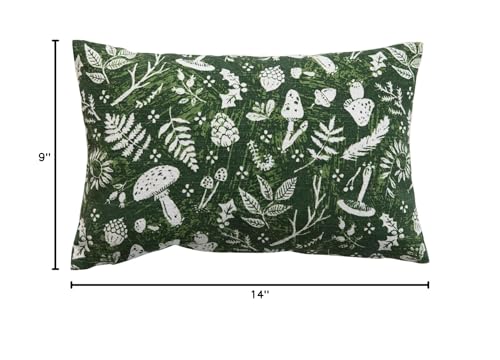Creative Co-Op Embroidered Cotton Slob Lumbar Pillow