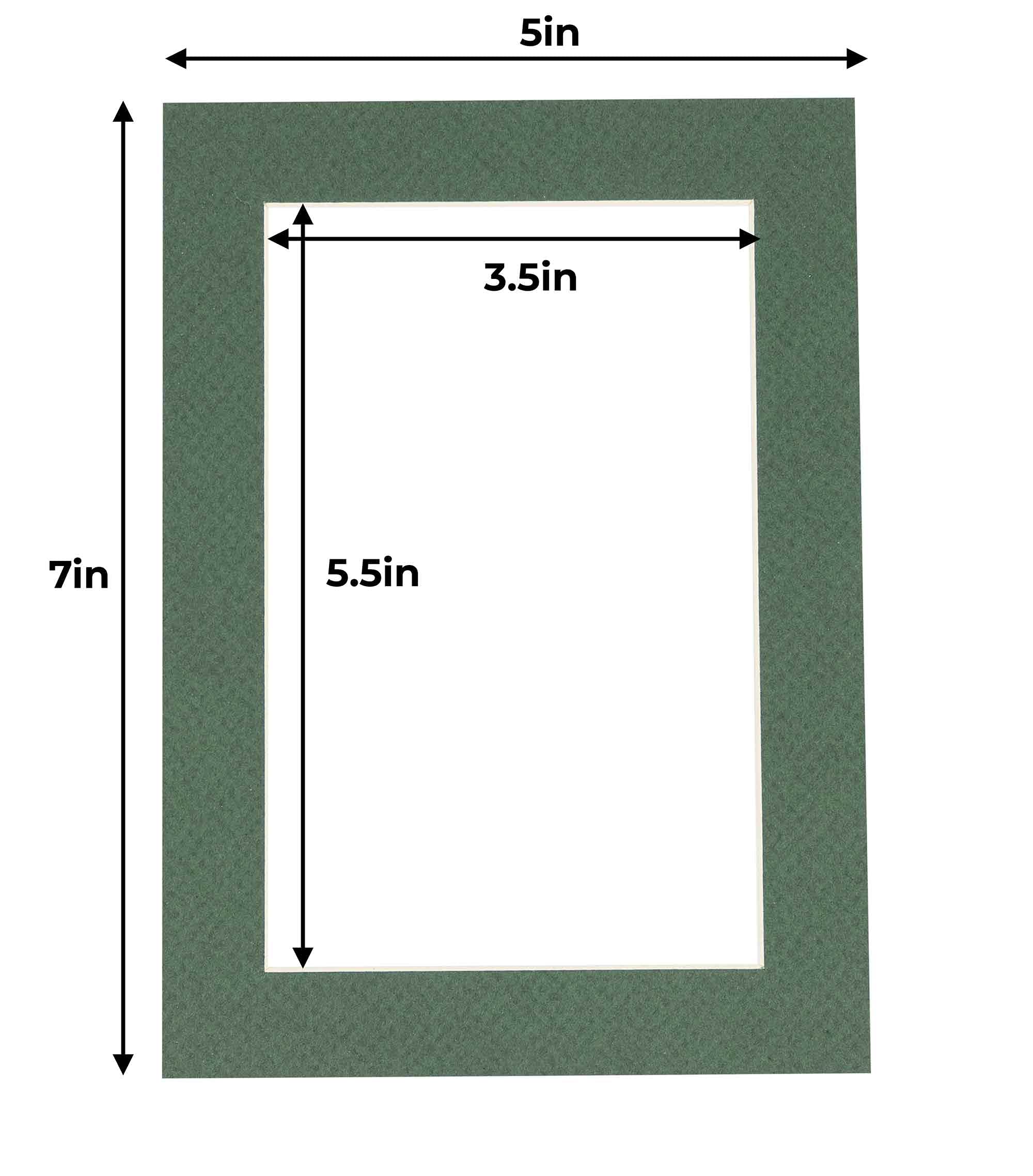 4x6 Mat for 5x7 Frame - Precut Mat Board Acid-Free Show Kit with Backing Board, and Clear Bags Hunter Green 4x6 Photo Matte Made to Fit a 5x7 Picture Frame Matboard for Framing, Pack of 100 Mats