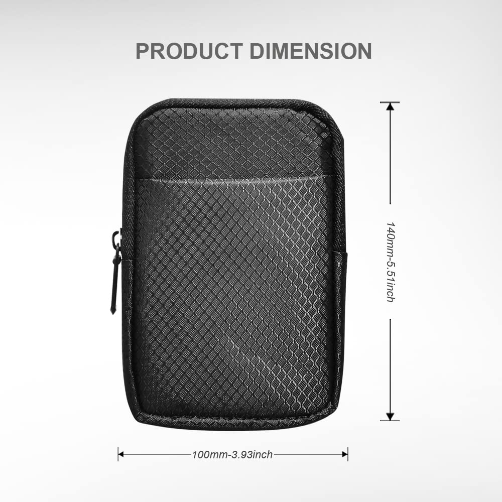 Hard Drive Bag 2.5'' Hard Drive Carrying Case Storage Organizer Multi-Purpose Universal Carry Pouch Compatible with Western Digital WD Elements Seagate Etc