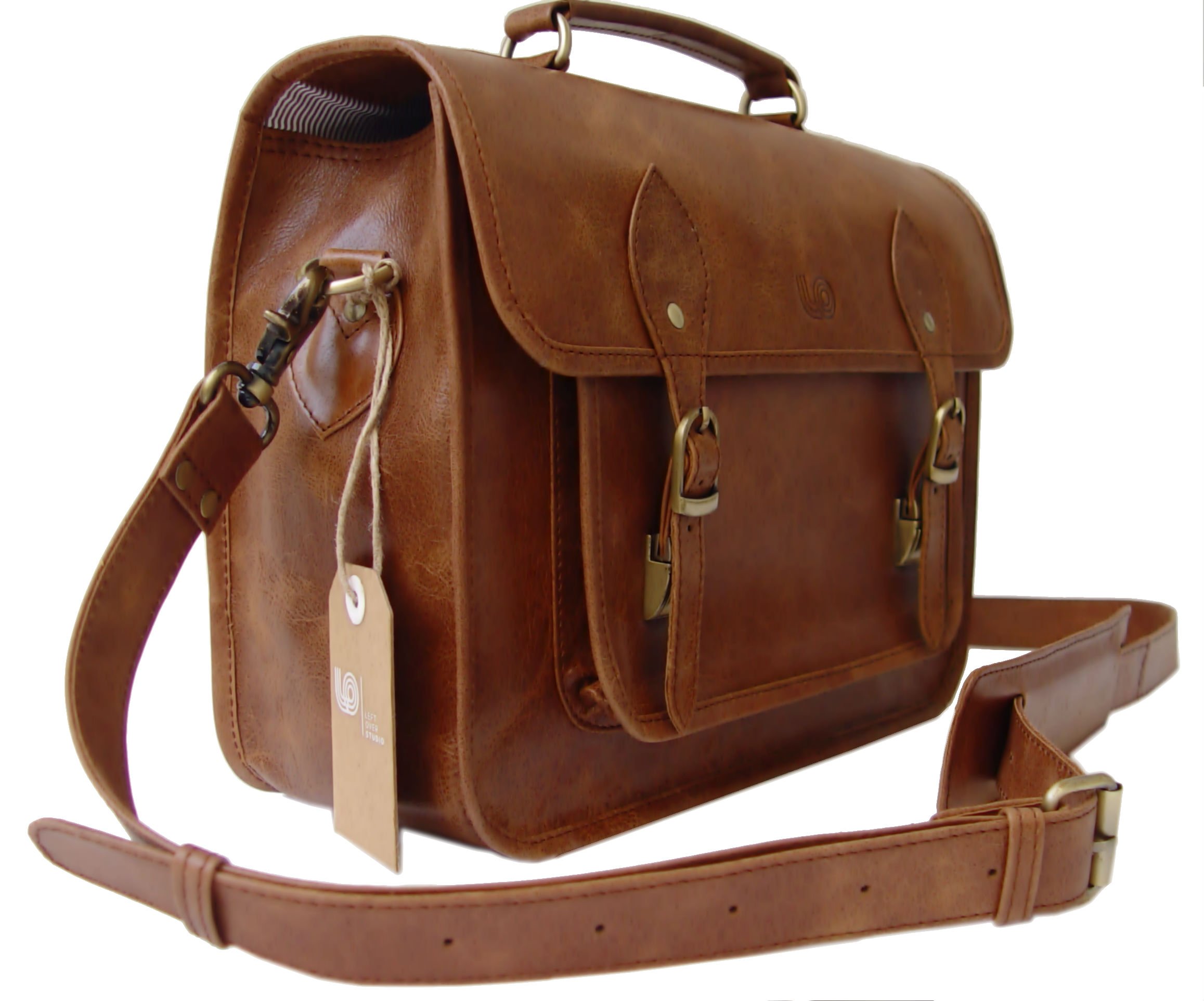 Leftover Studio DSLR Mirrorless SLR Camera Bag Case 15 inch in Rustic Crunch Cow Leather
