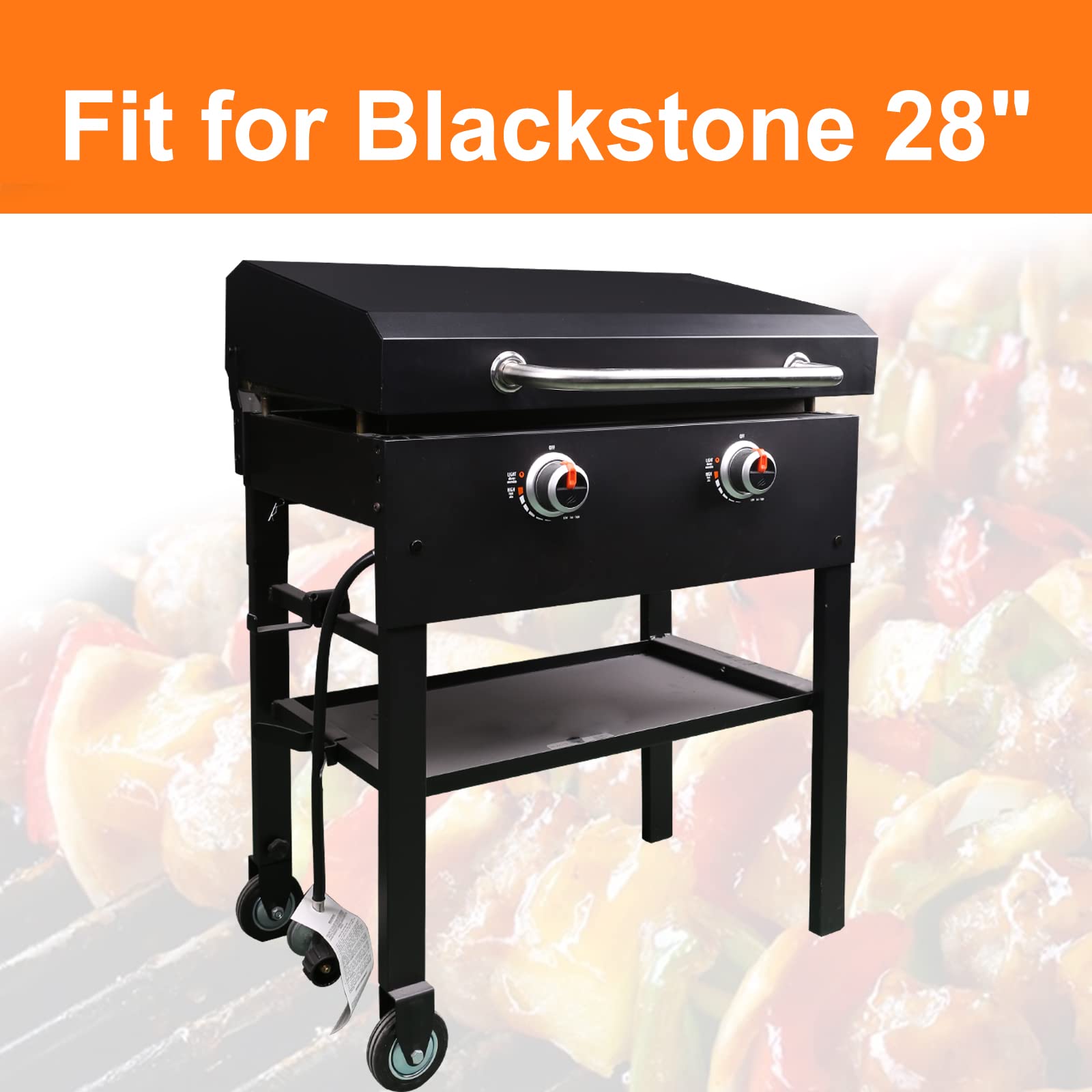 Utheer Hinged Lid for Blackstone Griddle 28", Hard Cover Hood for Blackstone Table Top Griddle, 28 Inch Griddle Lid for Blackstone 1517,1853,1605,1803