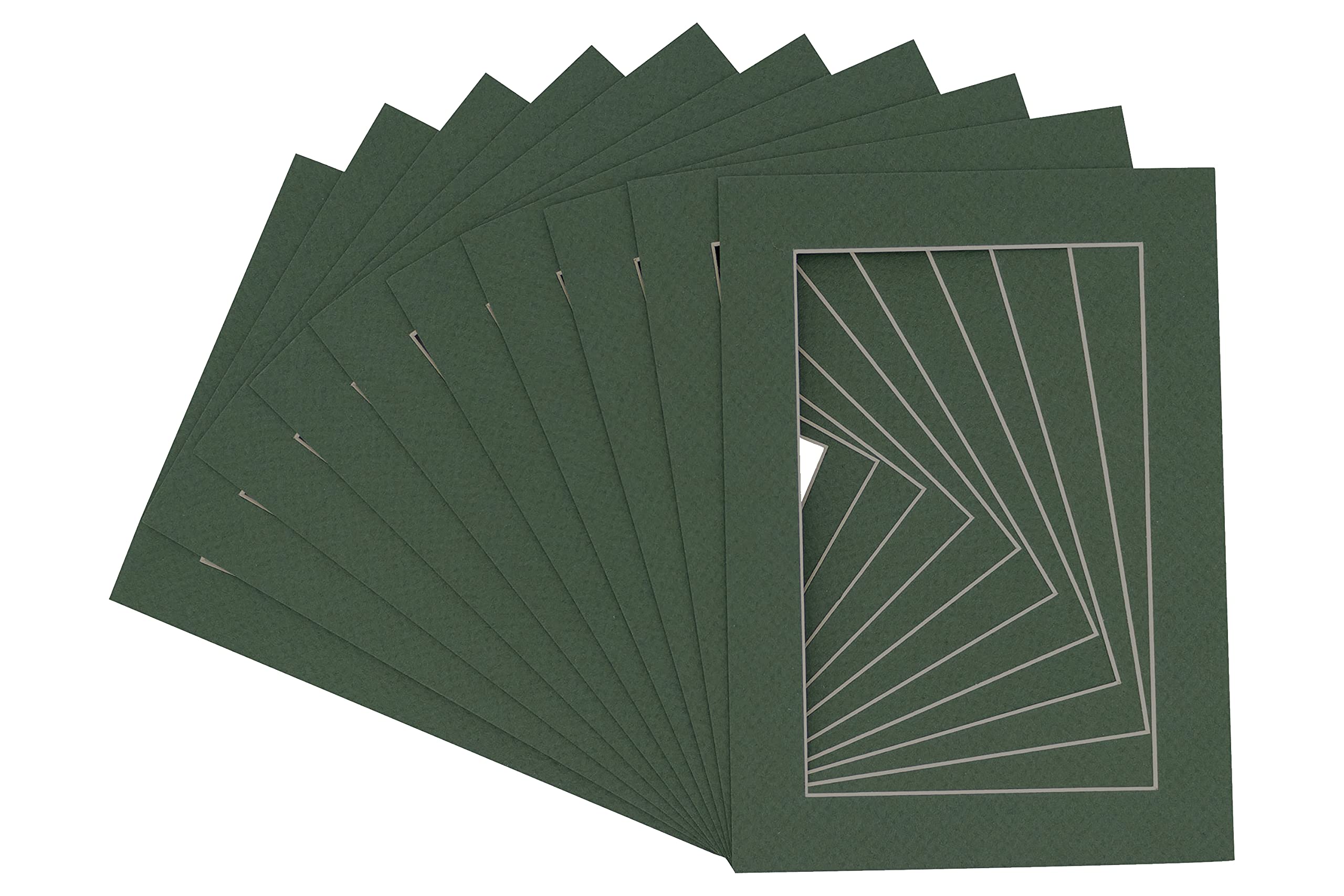 4x6 Mat for 5x7 Frame - Precut Mat Board Acid-Free Show Kit with Backing Board, and Clear Bags Hunter Green 4x6 Photo Matte Made to Fit a 5x7 Picture Frame Matboard for Framing, Pack of 100 Mats