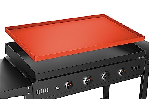 Grill Cover for Outdoor Grill Mat Silicone 28 inch for Blackstone Griddle Cover, BBQ Griddle Cover for Weber Grill Mat, Protect Griddle from Rodents, Insects, Debris and Rust (Orange)