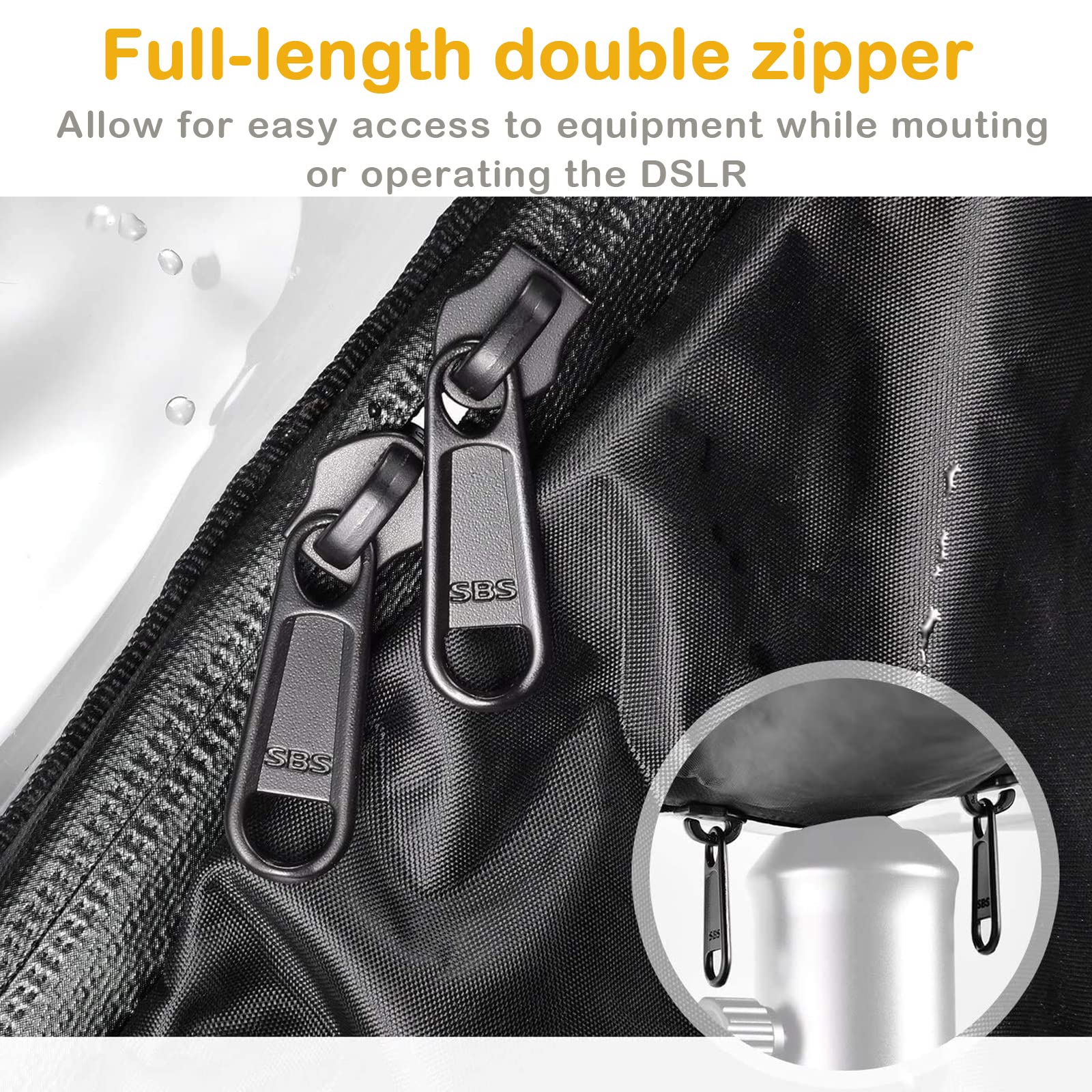 Professional Camera Rain Cover, Rain-Waterproof Camera Protector Cover for Canon Nikon Sony DSLR Mirrorless Cameras, 18.3×13.8inch