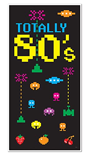 Totally 80's Door Cover Party Accessory (1 count) (1/Pkg)