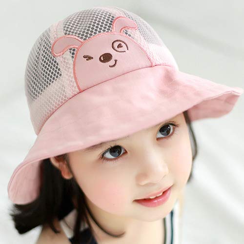 T-Models Baby Hat Compatible with Detachable Cover, Infant Protective Hats Fisherman Cap Skin-Friendly (Pink, 44yards (0-6 Month))