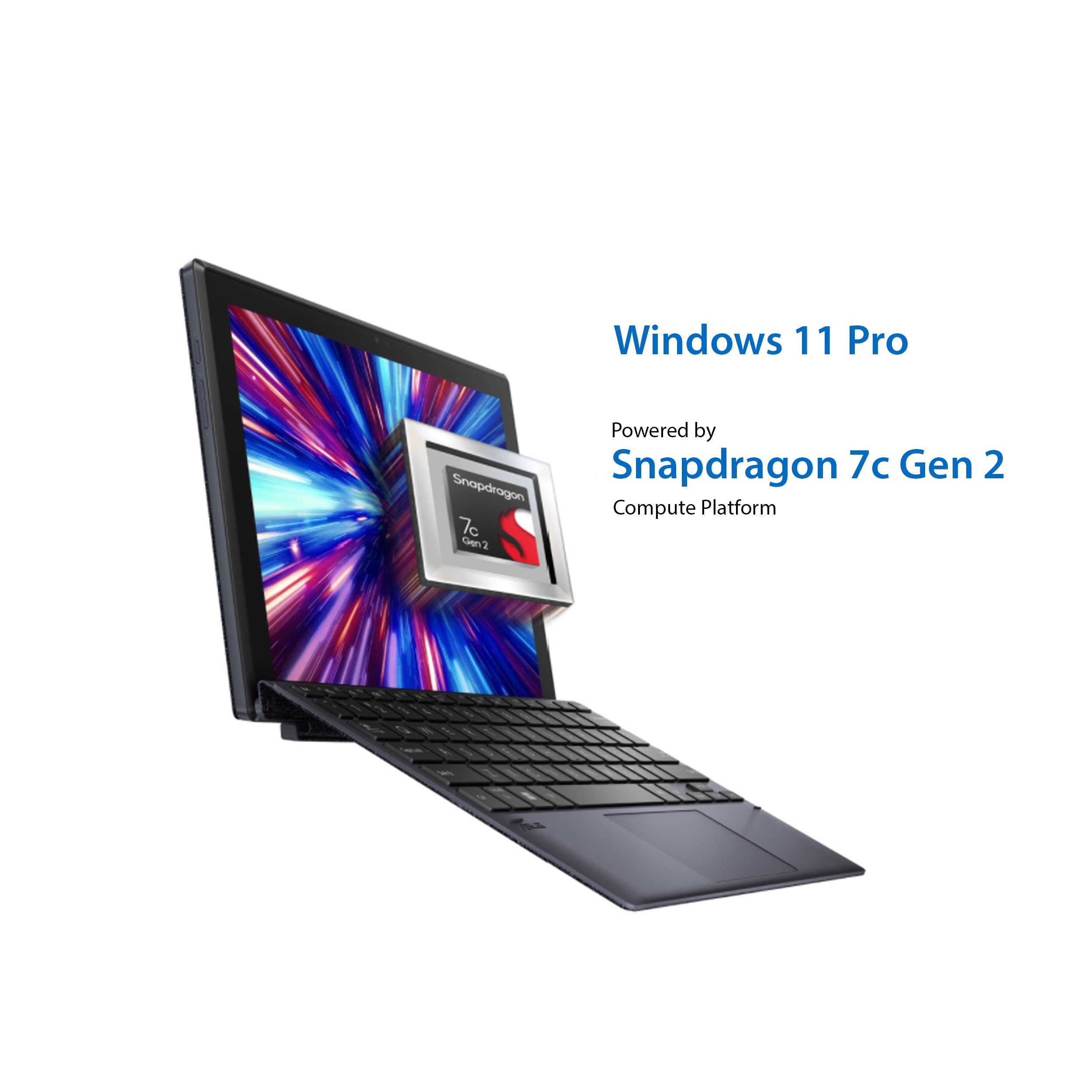 ASUS ExpertBook B3 Detachable -Laptop, 10.5β WUXGA 16:10 Touchscreen,Qualcomm Snapdragon 7c Gen 2, 4GB -RAM, 128GB eMMC, All-Day -Battery, Garaged -Stylus,Stand Cover,Windows 11 Pro,B3000DQ1A-XS24T