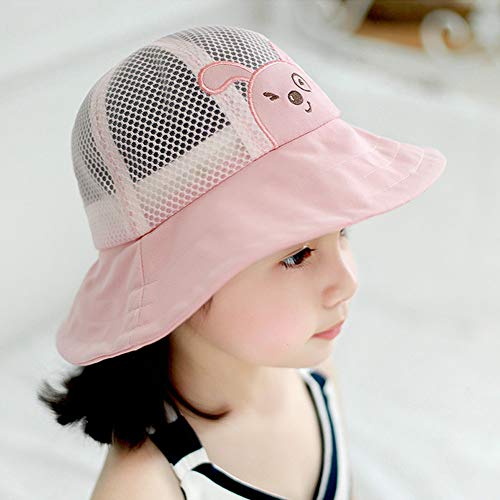 T-Models Baby Hat Compatible with Detachable Cover, Infant Protective Hats Fisherman Cap Skin-Friendly (Pink, 44yards (0-6 Month))