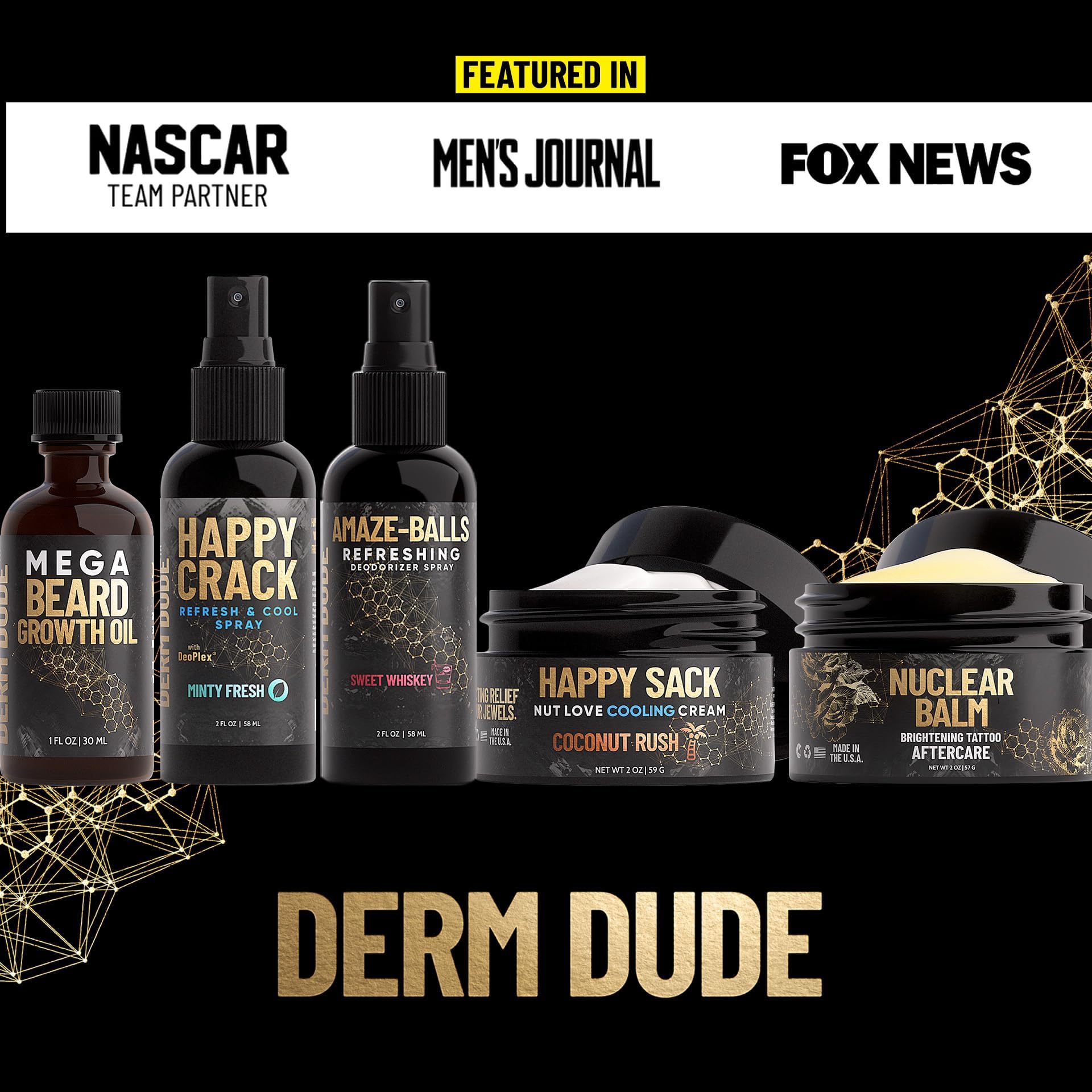 Derm Dude Happy Crack Refresh & Cool Butt Spray | With Soothing Witch Hazel | Formulated With All-Natural DeoPlex for Odor Control | Deodorant & Odor Eliminator Spray - Minty Fresh Scent, 2oz (1 pack)