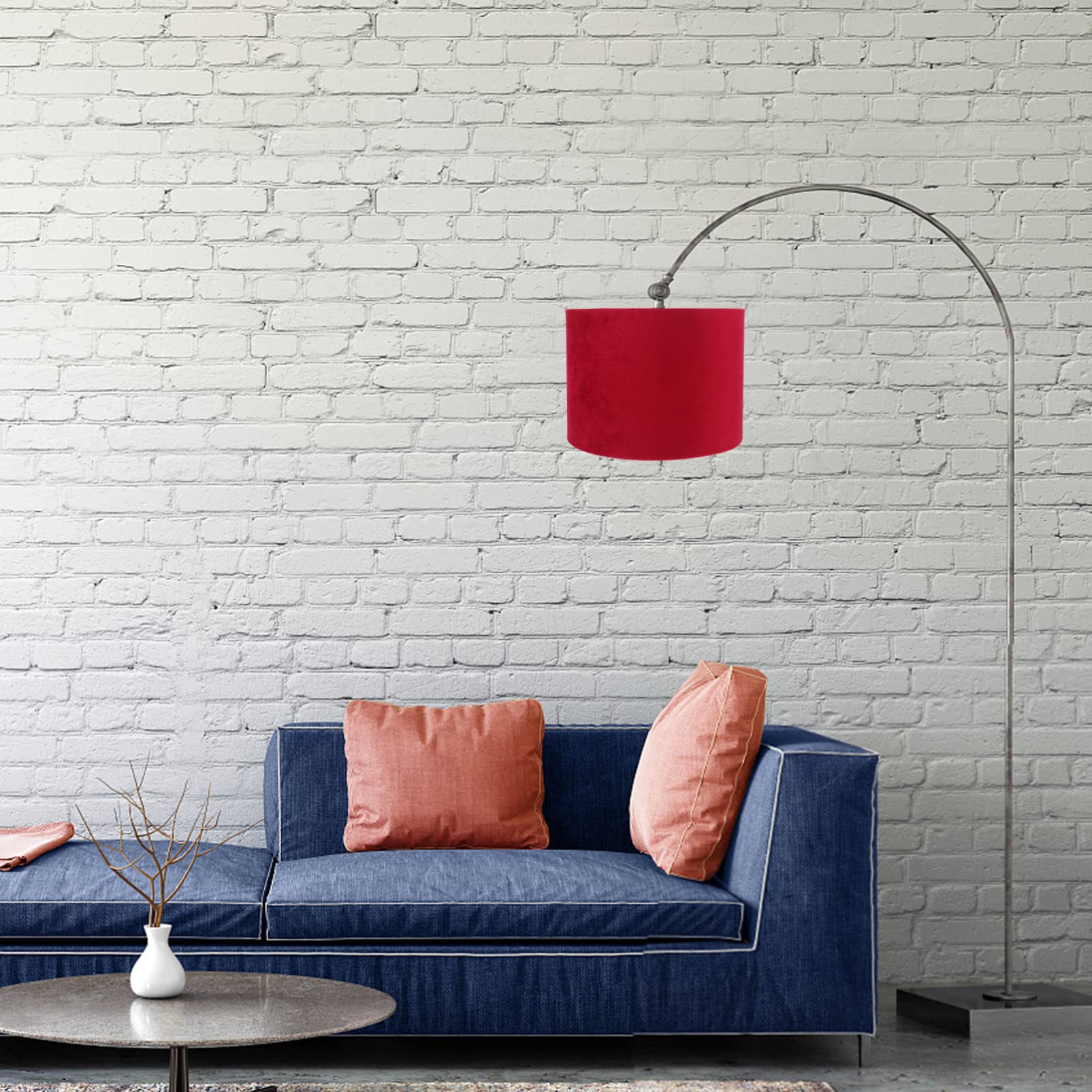 Lurrose Burlap Lamp Shade Chandelier Lamp Shades Drum Lampshade Modern Lamp Shades Table lamps Floor lamp Medium Drum Shades
