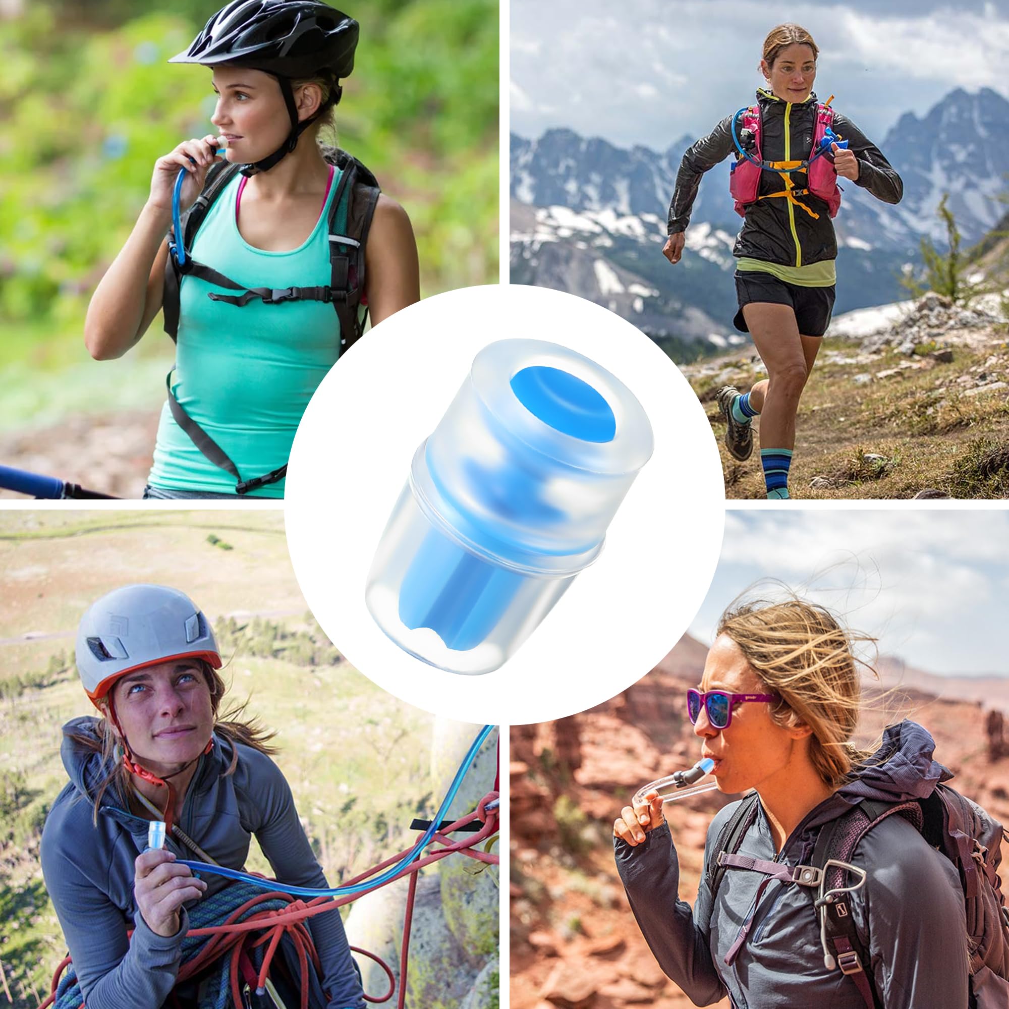 Enhon 4 Packs Bite Valve Replacement Sheath for Water Bladder, Compatible with Osprey Packs Hydraulics Reservoirs, Hydration Pack Bite Valve Silicone Nozzle Mouthpiece Replacement