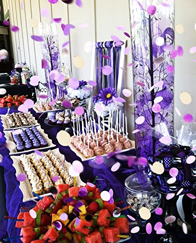 Purple Silver Confetti/Purple Centerpiece Table Party Decorations Purple Birthday Party Decorations Table/Purple Engagement Party Decorations, Purple Baby Shower Decorations, Purple Silver Wedding