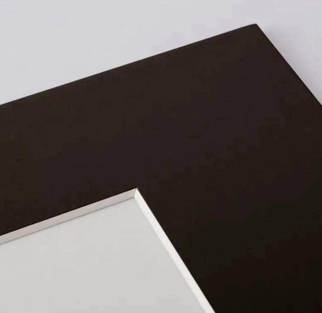 skyDrama 8x10 Black Picture Mats with Core Bevel Cut Frame Mattes for 5x7 Pictures- Pack of 10
