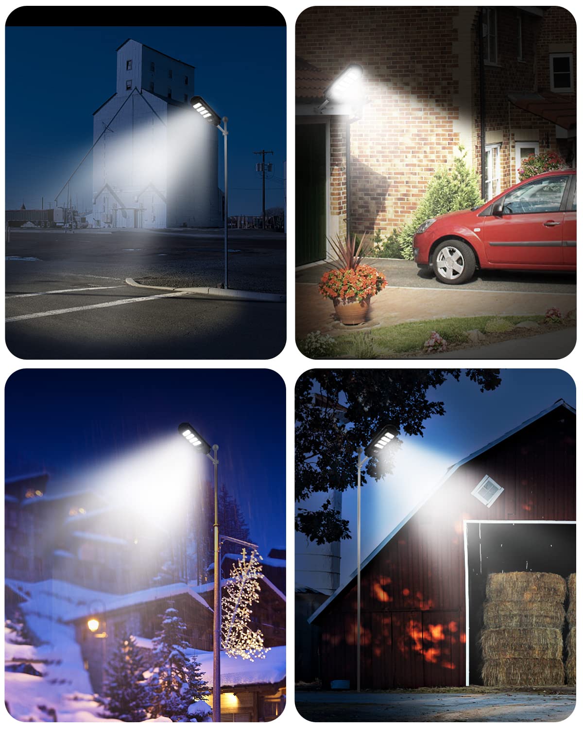 Mokot 300W Solar Street Lights Outdoor, IP66 Waterproof Solar Outdoor Lights Solar Powered Dusk to Dawn, Endurance LED Solar Lights with Motion Sensor Solar Parking Lot Lights for Stadium, Yard