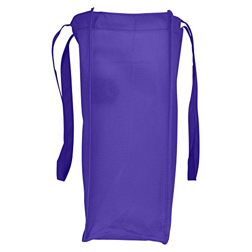 DALIX 20" Extra Large Reuseable Eco-Friendly Recycled Material Tote Bag in Purple