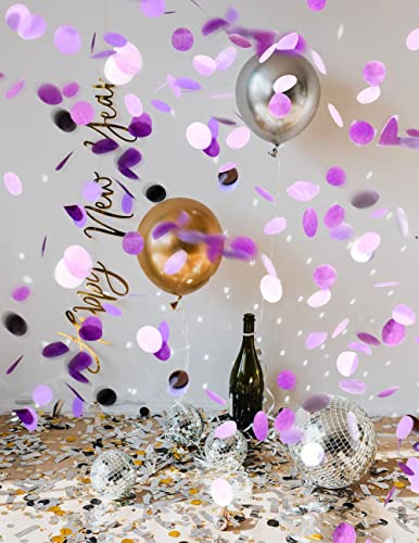 Purple Silver Confetti/Purple Centerpiece Table Party Decorations Purple Birthday Party Decorations Table/Purple Engagement Party Decorations, Purple Baby Shower Decorations, Purple Silver Wedding