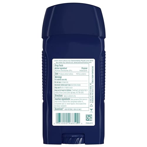 Tom's of Maine Antiperspirant Deodorant for Men, Mountain Spring, 2.8 oz. 3-Pack