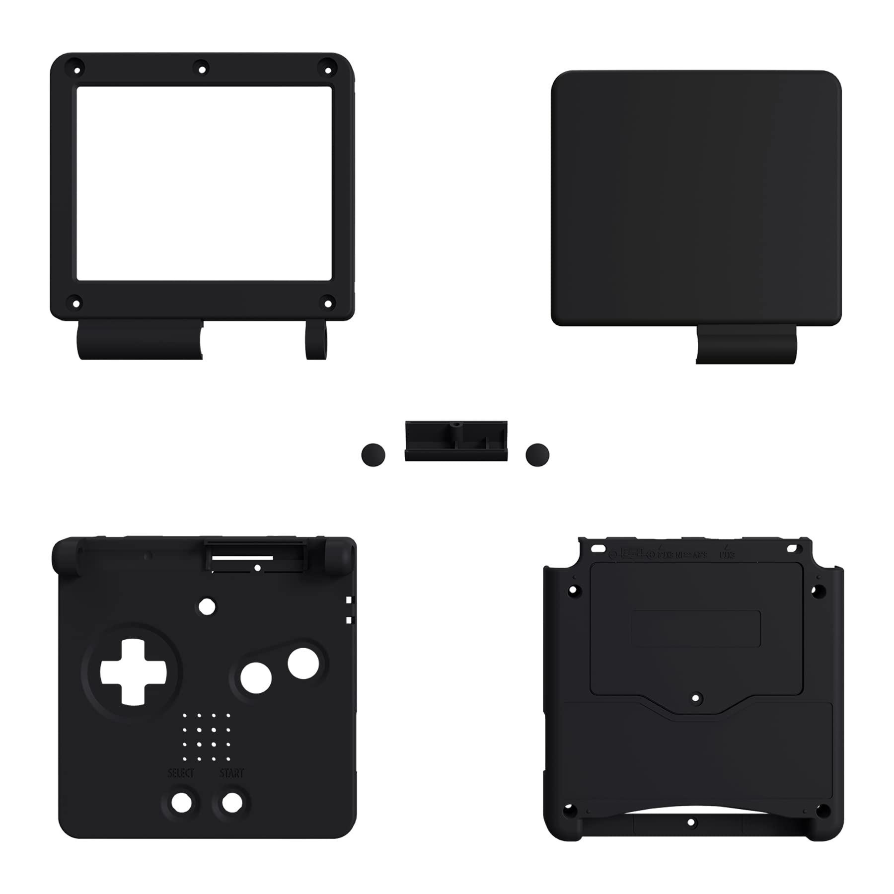 IPS Ready Upgraded eXtremeRate Black Soft Touch Custom Replacement Housing Shell for Gameboy Advance SP GBA SP – Compatible with Both IPS & Standard LCD – Console & Screen NOT Included
