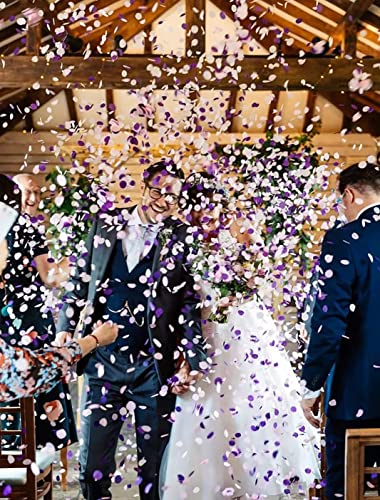 Purple Silver Confetti/Purple Centerpiece Table Party Decorations Purple Birthday Party Decorations Table/Purple Engagement Party Decorations, Purple Baby Shower Decorations, Purple Silver Wedding