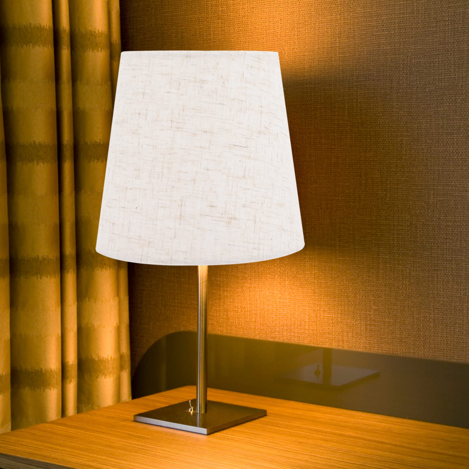 OSALADI Lamp Shades Drum Lamp Shade Cloth Lamp Shade Clip On Bulb Light Cover E14 Decorative Chandelier Protector Table Light Shell Cover Lamp Shade for Floor Table Wall Lamp Small Lamp Shades