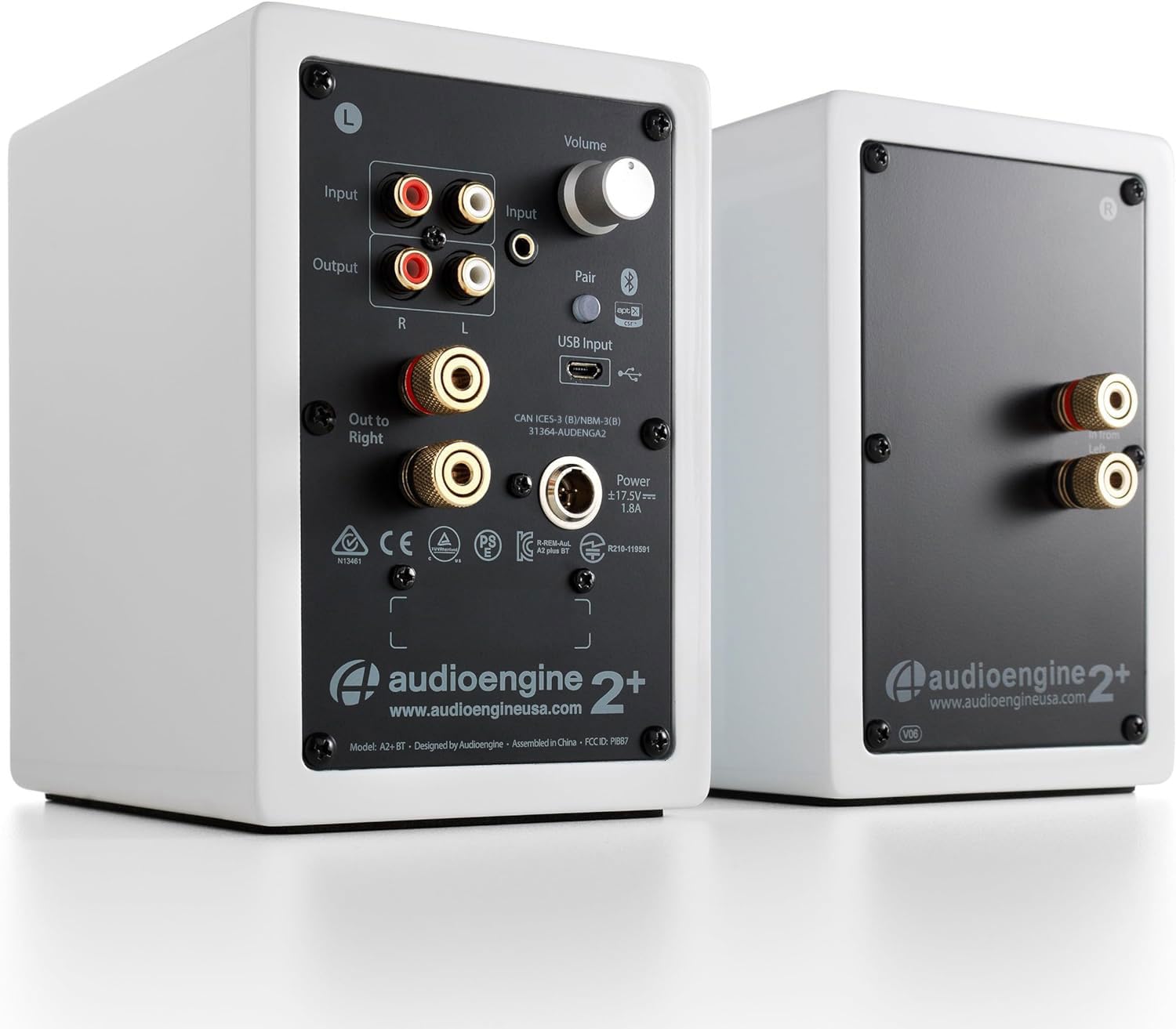 Audioengine A2+ 24 Bit Wireless Bluetooth Desktop Speakers - 60W Computer Speakers for Music and Gaming