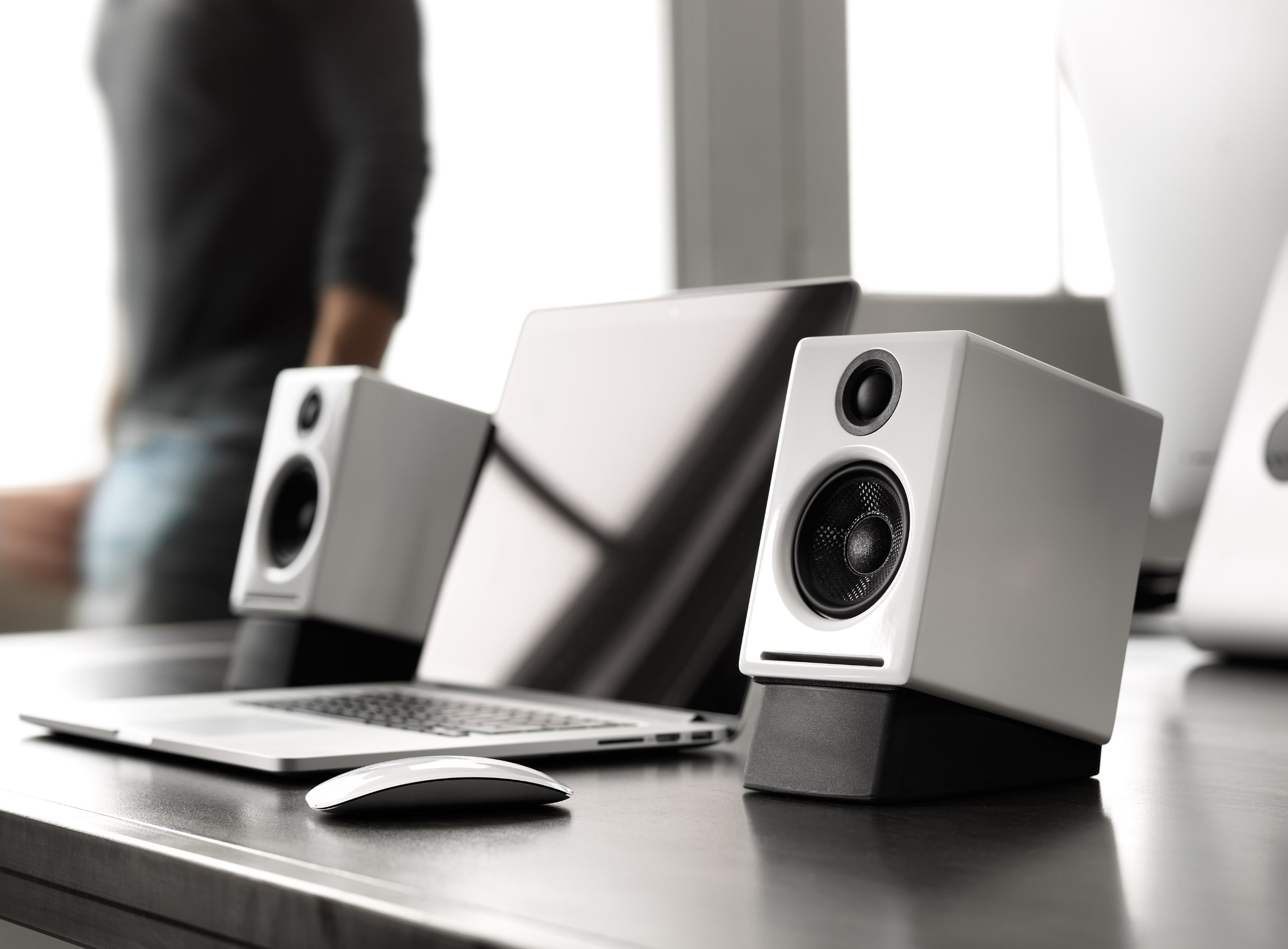 Audioengine A2+ 24 Bit Wireless Bluetooth Desktop Speakers - 60W Computer Speakers for Music and Gaming