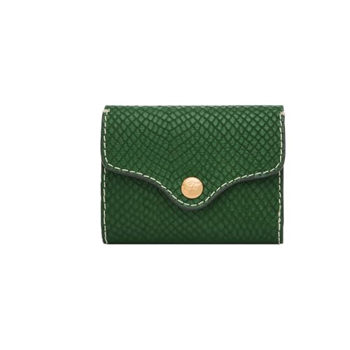 Fossil Women's Heritage Leather Wallet Trifold, Green Python (Model: SL8285310)