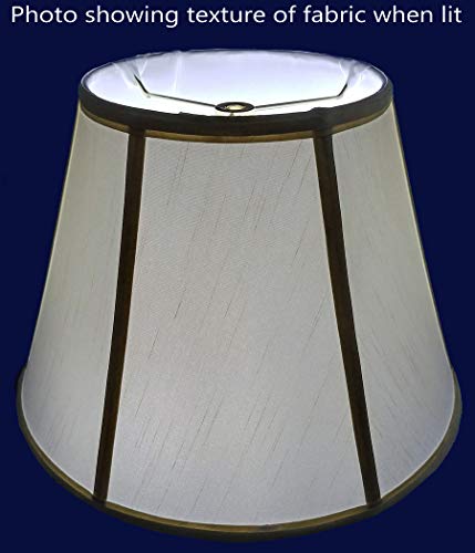 American Pride Soft Shantung Round Tailored Lampshade, 3 x 7 x 4.25-Inch, White