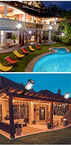 LED Outdoor Solar Street Light,with Remote Control & PIR Motion Sensor,Dusk to Dawn Security LED Street Light Solar for Square, Yard, Garden,Basketball Court,B