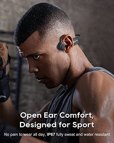9 DIGITAL Bone Conduction Headphones Bluetooth, Built-in Qualcomm 3024 Chip, Wireless Open Ear Headphones with Mic, IP67 Sport Waterproof Earbuds,Sweatproof Headset for Workouts,Running, Cycling, Gym