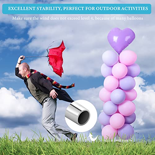 Balloon Column Stand Kit Set of 2 for Floor, SOFTTIME Balloon Tower Kit with Heavy Base, Adjustable 78"Balloon Pillar Kit with Metal Pole for Birthday, Wedding, Baby Shower, Party Decorationā¦