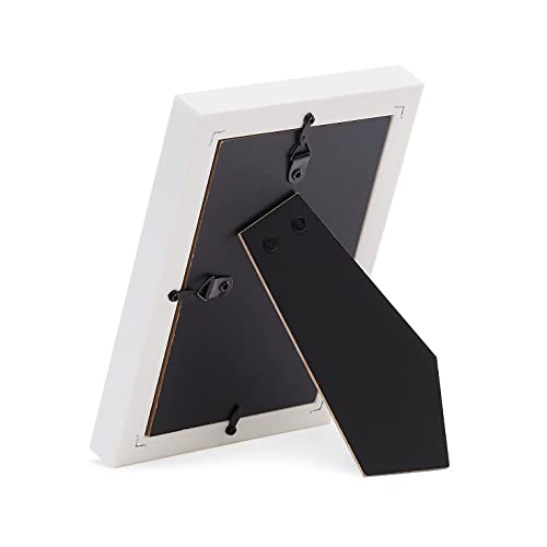 Amazon Basics Rectangular Photo Picture Frame, 4" x 6", Pack of 5, White