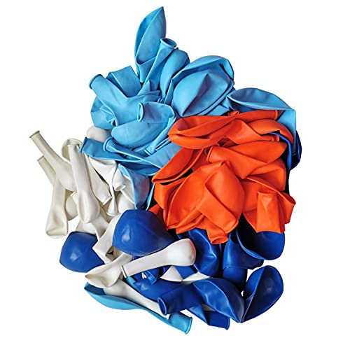 80pcs Blippi Balloon Arch Garland Kit Birthday Party Supplies Decorations Blue Orange White Balloon Theme Backdrop for Kids Party
