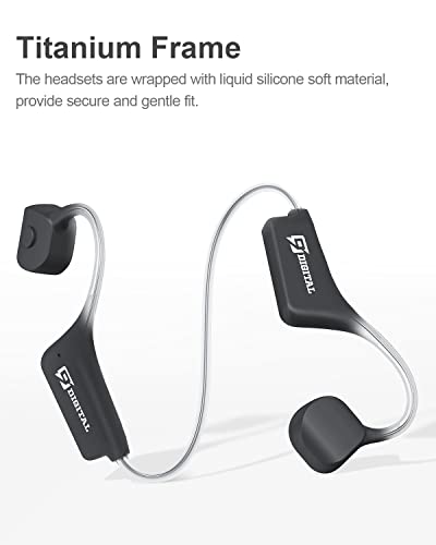 9 DIGITAL Bone Conduction Headphones Bluetooth, Built-in Qualcomm 3024 Chip, Wireless Open Ear Headphones with Mic, IP67 Sport Waterproof Earbuds,Sweatproof Headset for Workouts,Running, Cycling, Gym