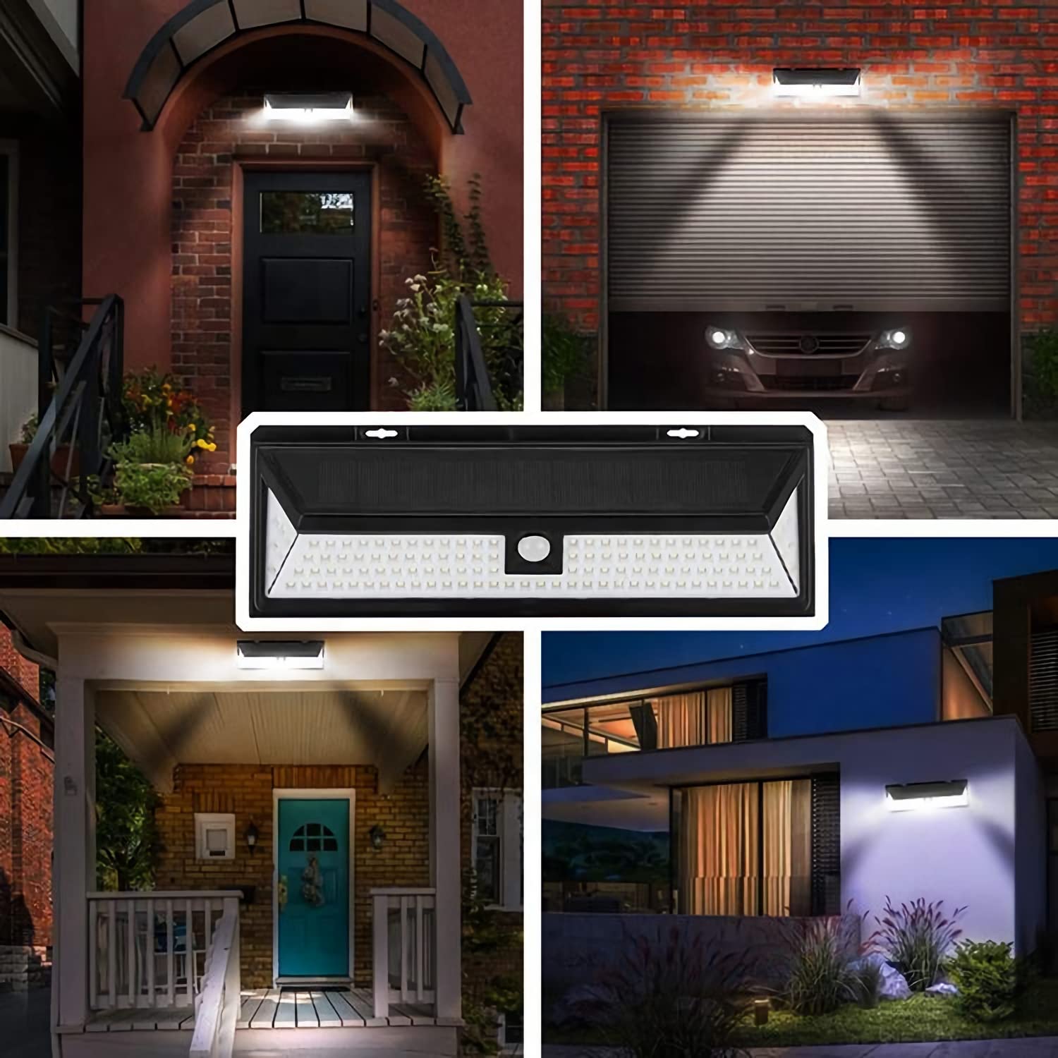 YI Lighting - Solar Light Outdoor, 118 LEDs PIR Motion Sensor Weatherproof for Wall Fence Garden