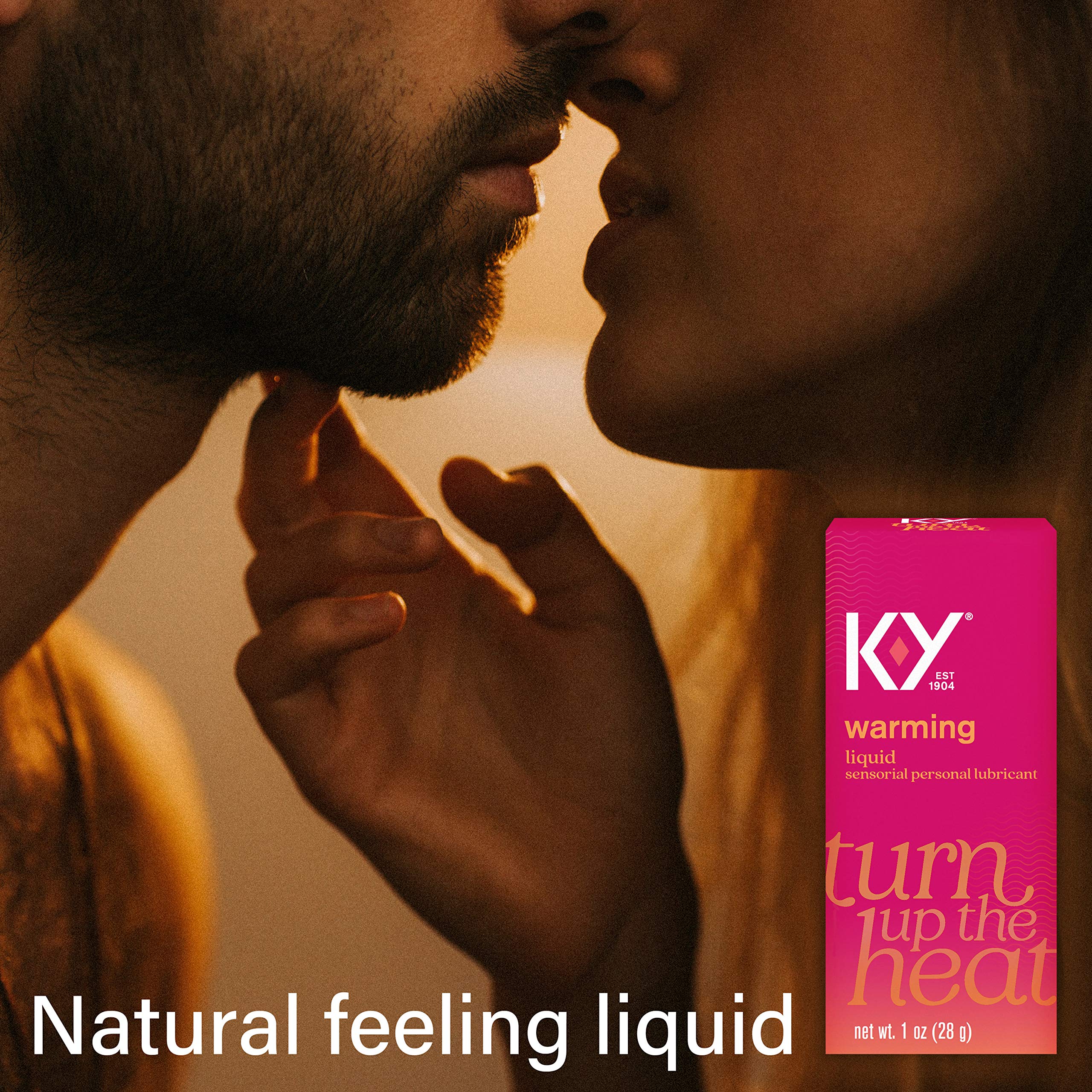 K-Y Warming Liquid Lube, Sensorial Personal Lubricant, Glycerin Based Formula, Safe to Use with Latex Condoms, For Men, Women and Couples, 1 Oz (Pack of 4)