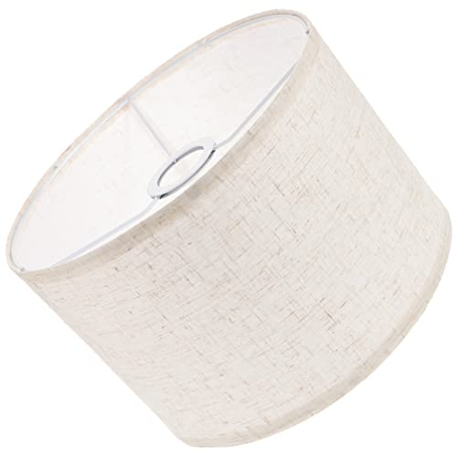 BESPORTBLE Lamp Shades, Small Lampshades 7.9 Top, Drum Lampshades, Natural White Linen Lampshades Hand Crafted Shades Replacement for Table Lamp, Floor Lamp