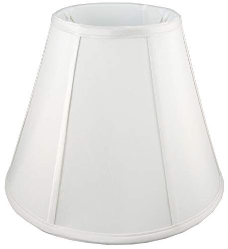 American Pride Soft Shantung Round Tailored Lampshade, 3 x 6 x 4-Inch, Off-White