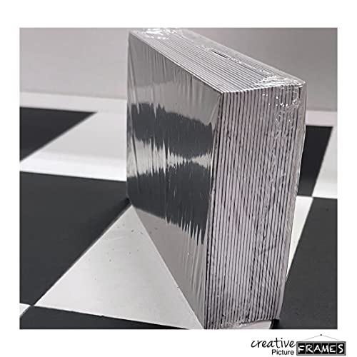 Creative Picture Frames 5x7-inch Black Board with White Back Face Acid Free 4-ply Mat Backer Board (Pack of 25)