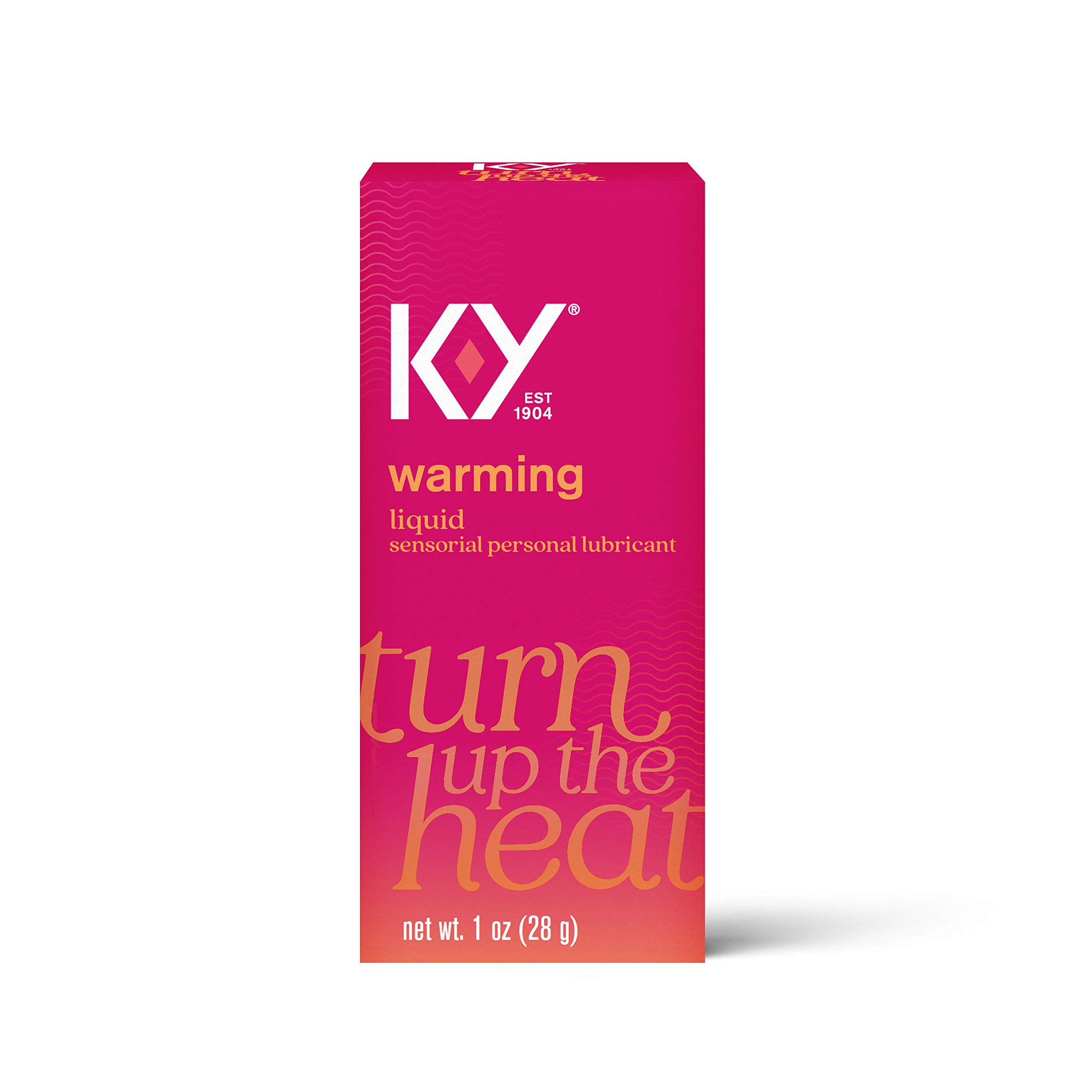 K-Y Warming Liquid Lube, Sensorial Personal Lubricant, Glycerin Based Formula, Safe to Use with Latex Condoms, For Men, Women and Couples, 1 Oz (Pack of 4)