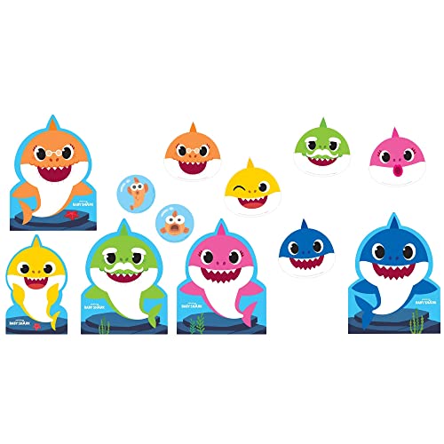 Baby Shark Birthday Cutouts 12 Pieces Decorations