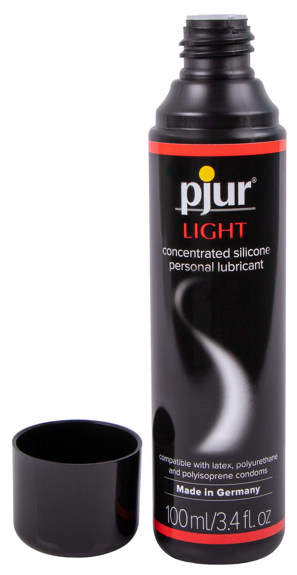 Pjur Light Concentrated Silicone Personal Lubricant Less Viscous Formula for More Skin-to-Skin Contact Lube for Sex & Massage | 3.4 fl oz/100ml